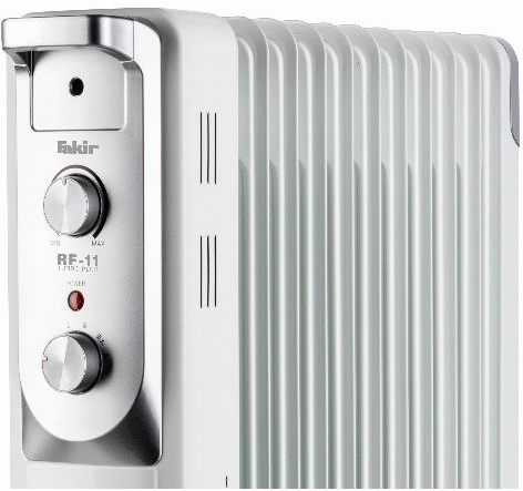 רדיאטור פאקיר טורבו + מתקן לחות מובנה ומתקן יבוש Fakir RF-11 2900W ...