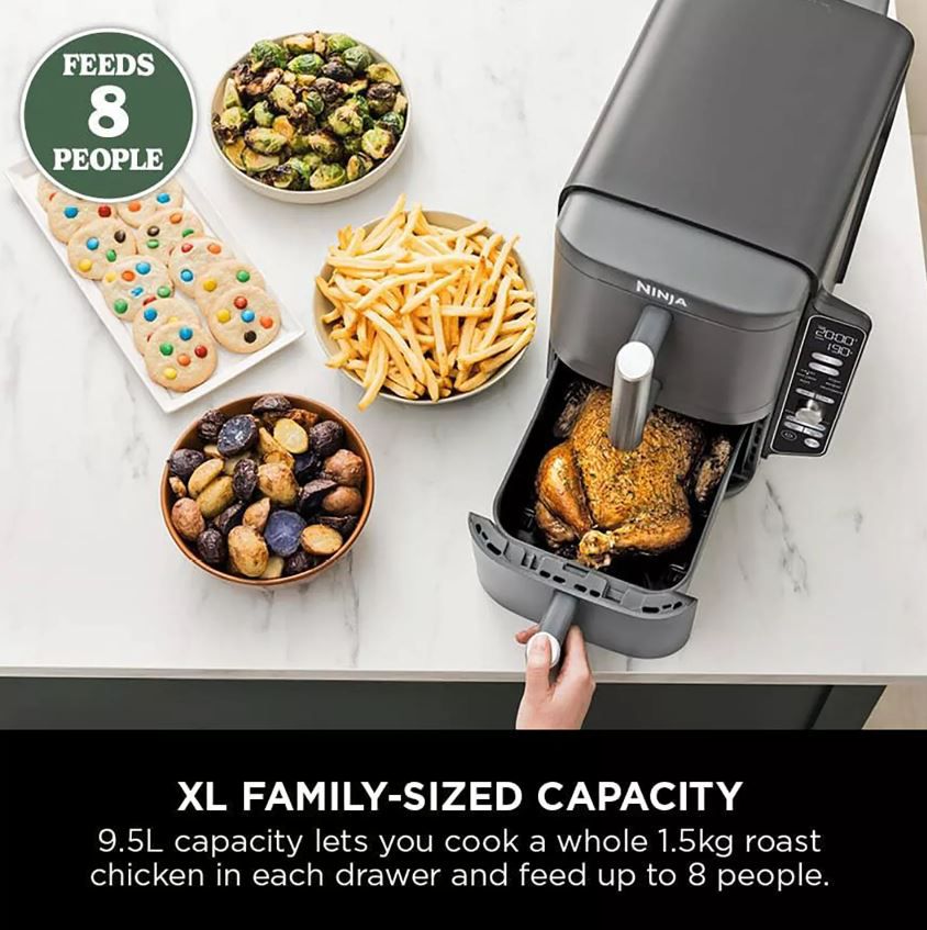 סיר טיגון ובישול ללא שמן כפול דו קומתי NINJA נינג'ה SL403 | סירי טיגון ...