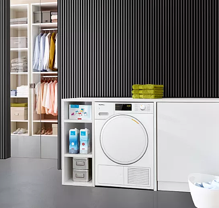 מייבש כביסה 8 ק''ג Miele מילה TEC235WP | פתח חזית | מייבשי כביסה | המאיר מוצרי חשמל