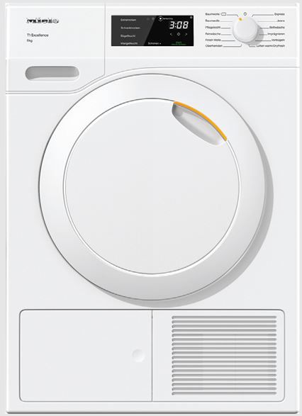 מייבש כביסה 8 ק''ג Miele מילה TEC235WP | פתח חזית | מייבשי כביסה | המאיר מוצרי חשמל